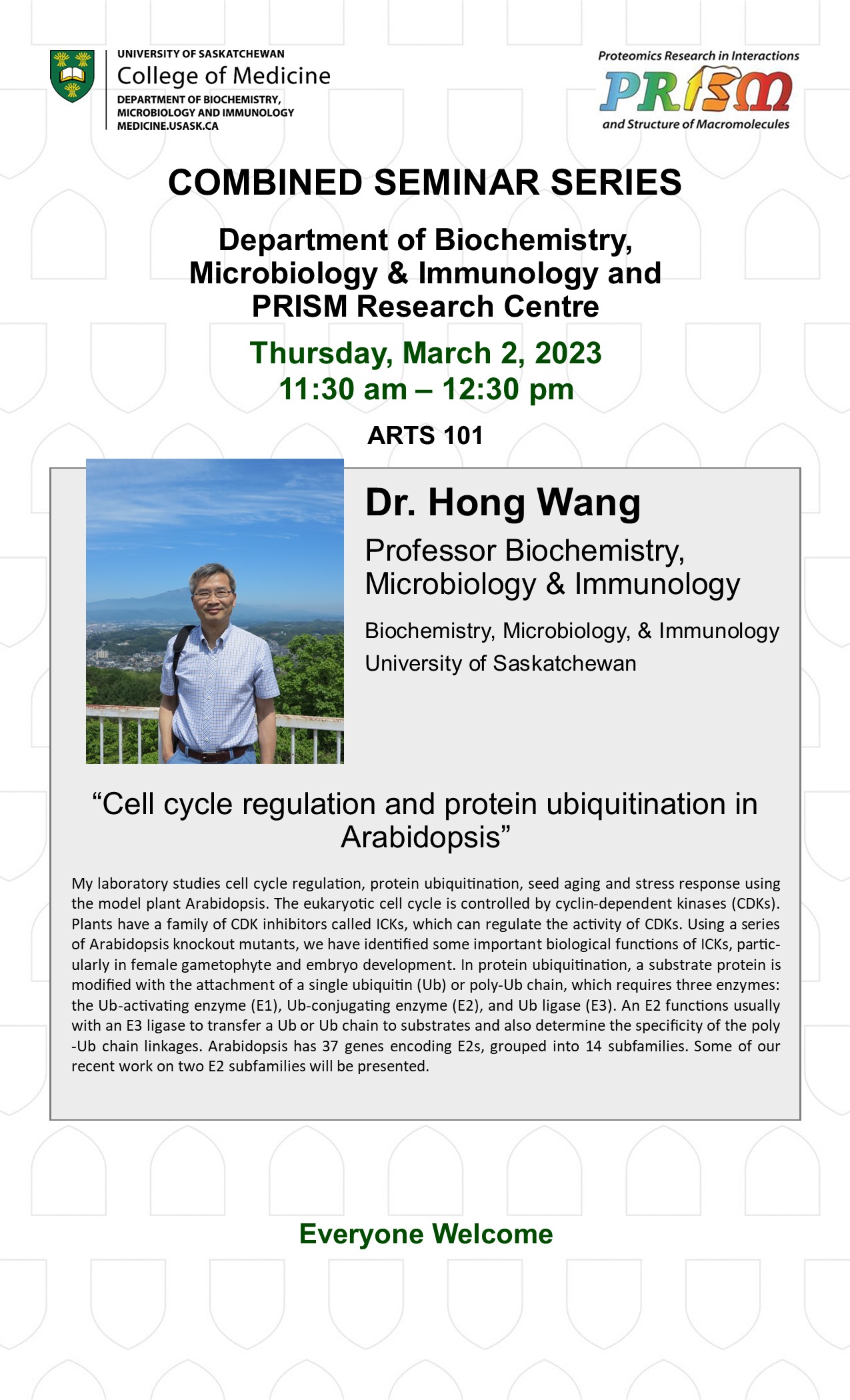 Seminars & Events - Department of Biochemistry, Microbiology and ...